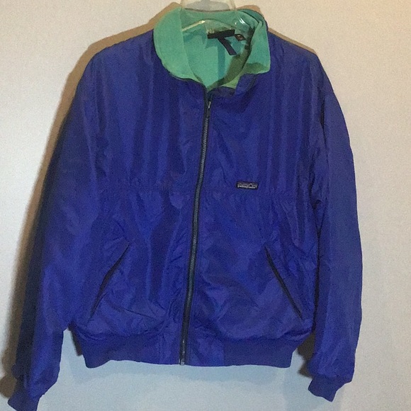 Patagonia | Jackets & Coats | Patagonia Vintage Blue Nylon Fleece Like ...